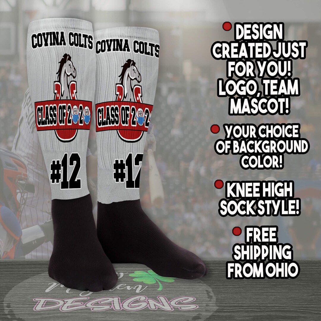 Custom Knee High Socks, Customized Baseball Knee High Socks, Made-to ...