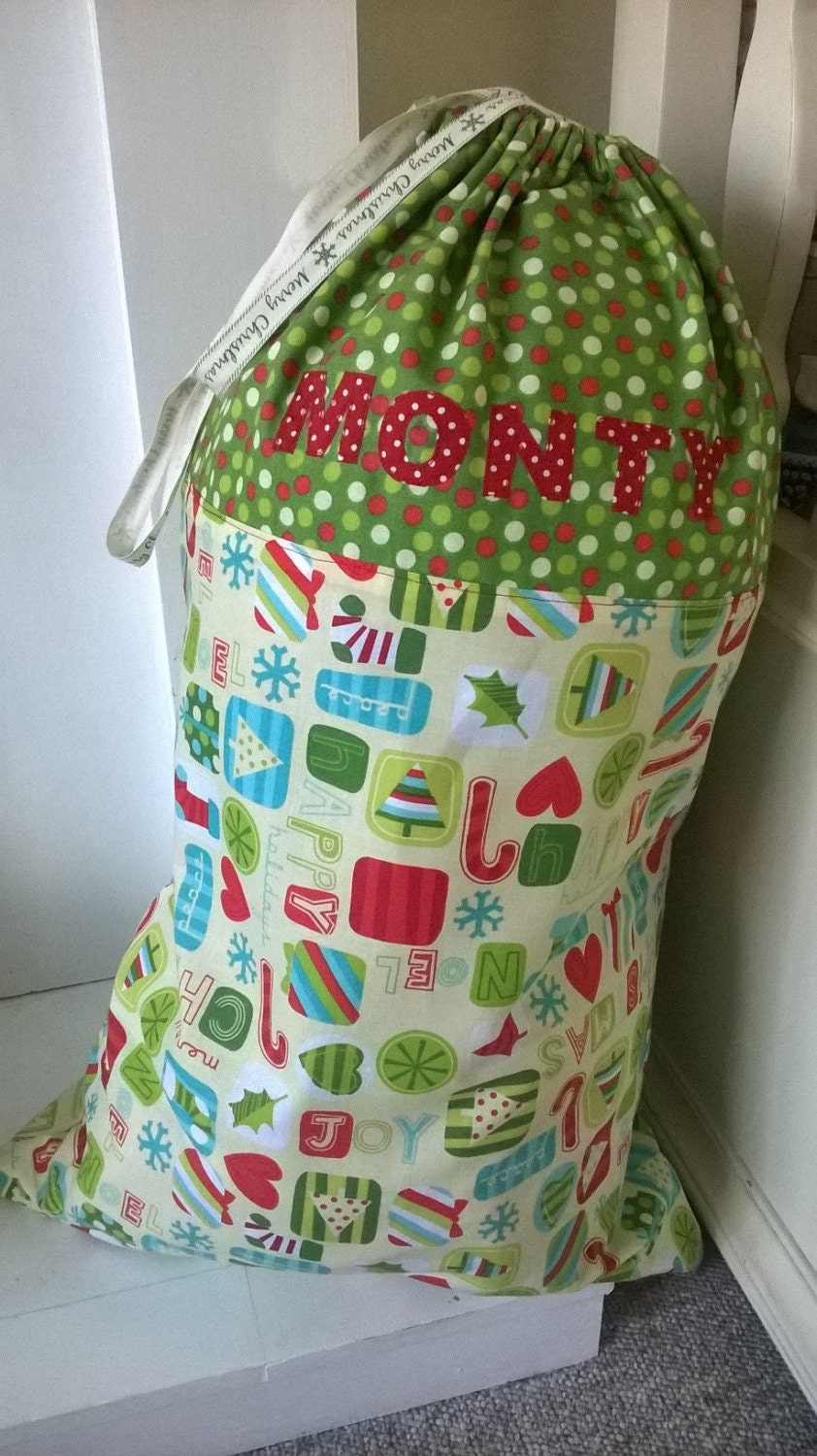 Super Simple Santa Sack Tutorial! Easy Peasy and No Pattern Required ...