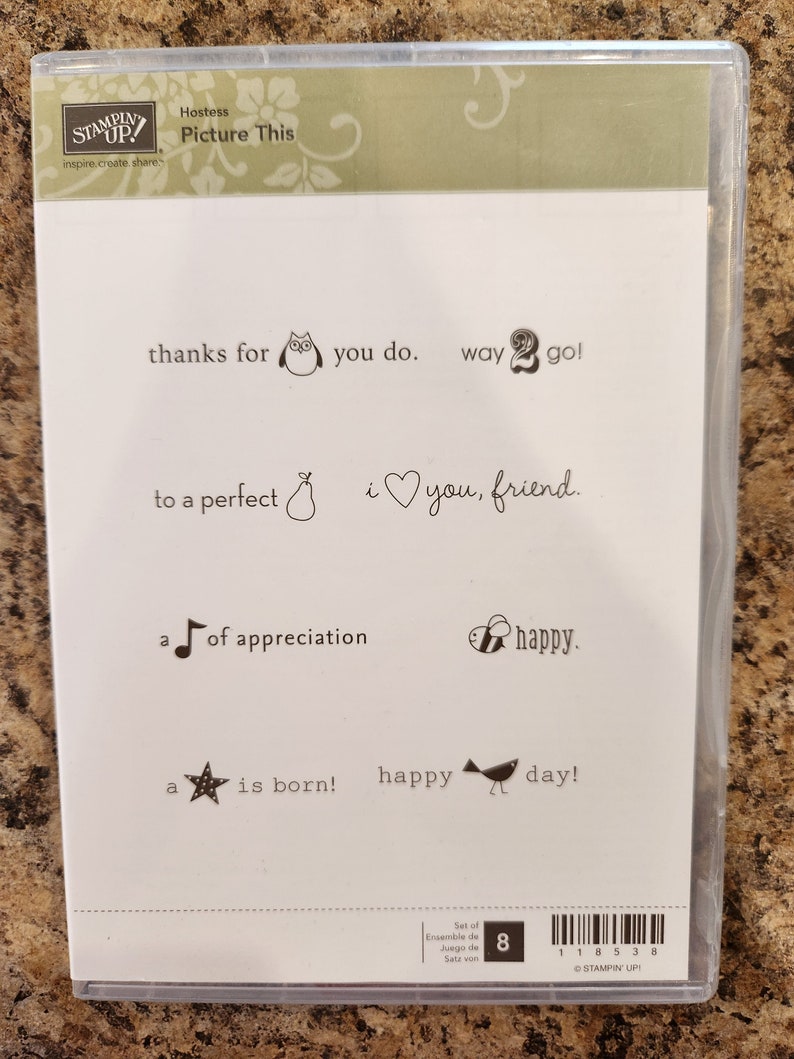 Retired Stampin' up Stamp Set "picture This" - Etsy