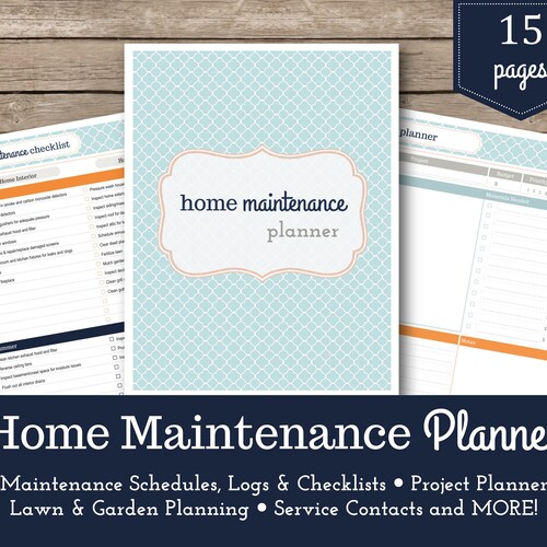 Home Management Maintenance Tracker and Project Planner - Etsy