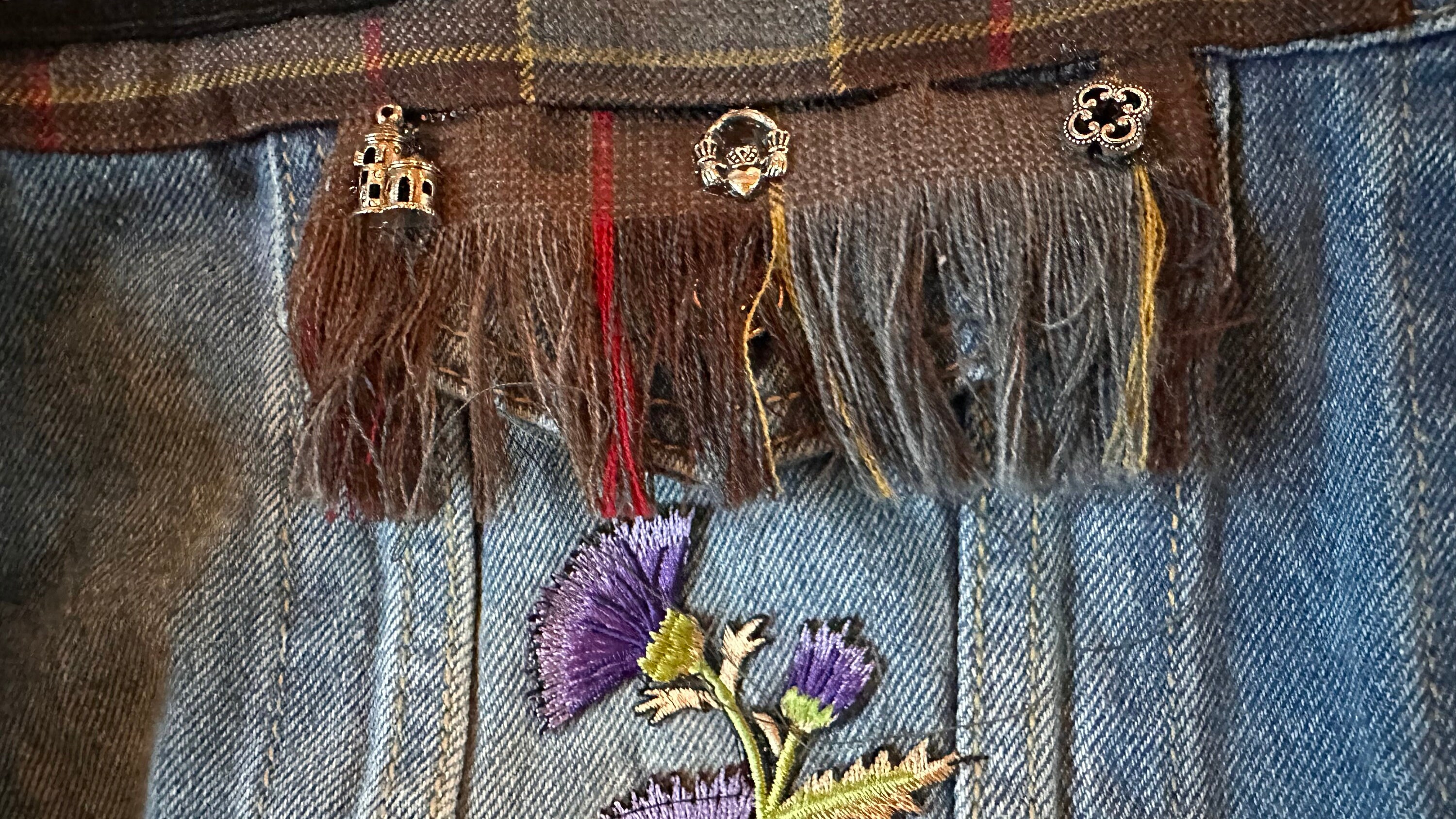 A Custom Scottish Outlander Themed Denim Jacket - Etsy