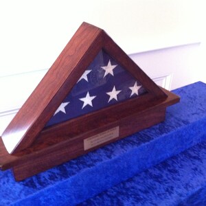 Retirement Flag Display Case W/ Etched Military Seal - Etsy