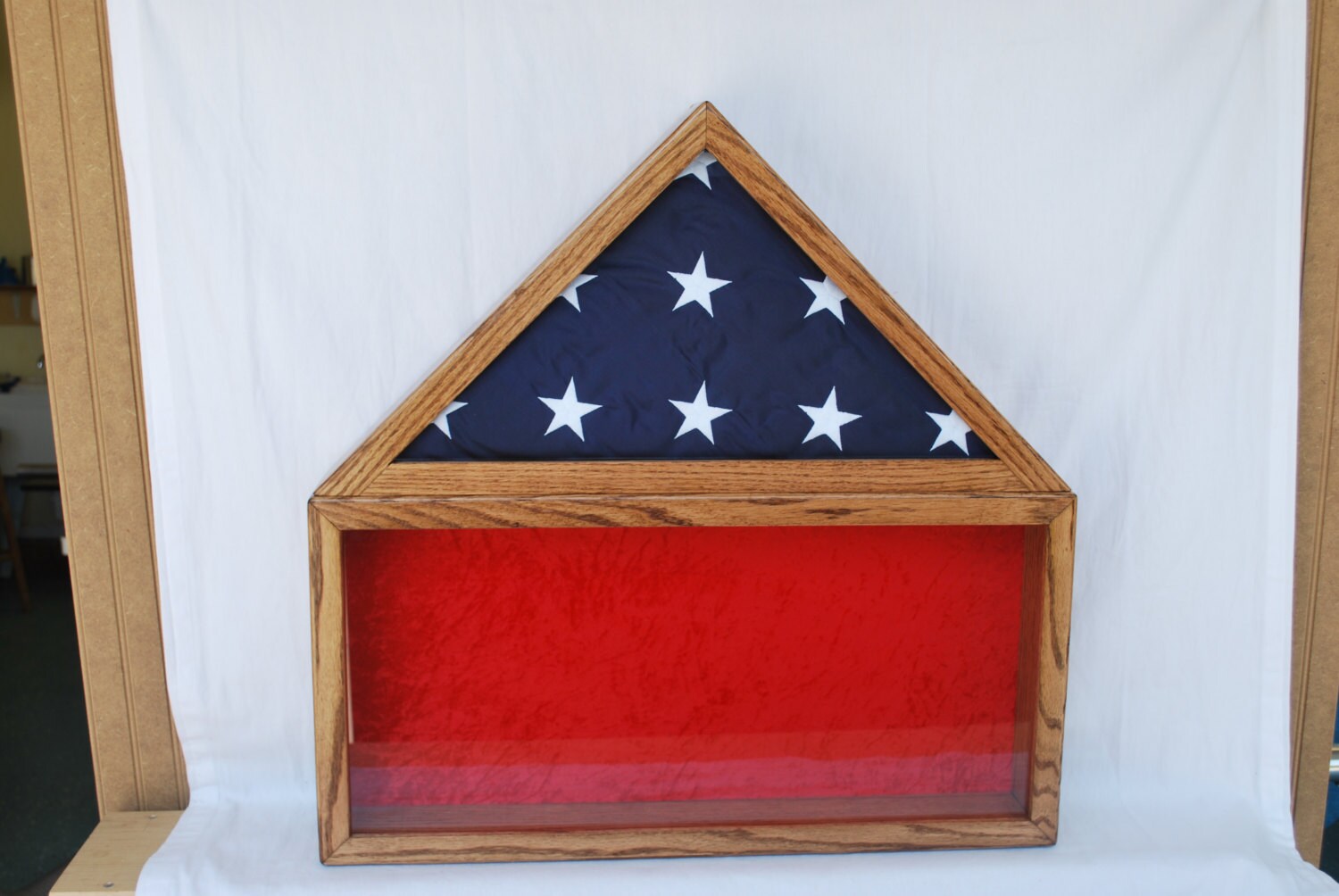 Memorial Flag Display Case With Certificate Shadow Box - Etsy