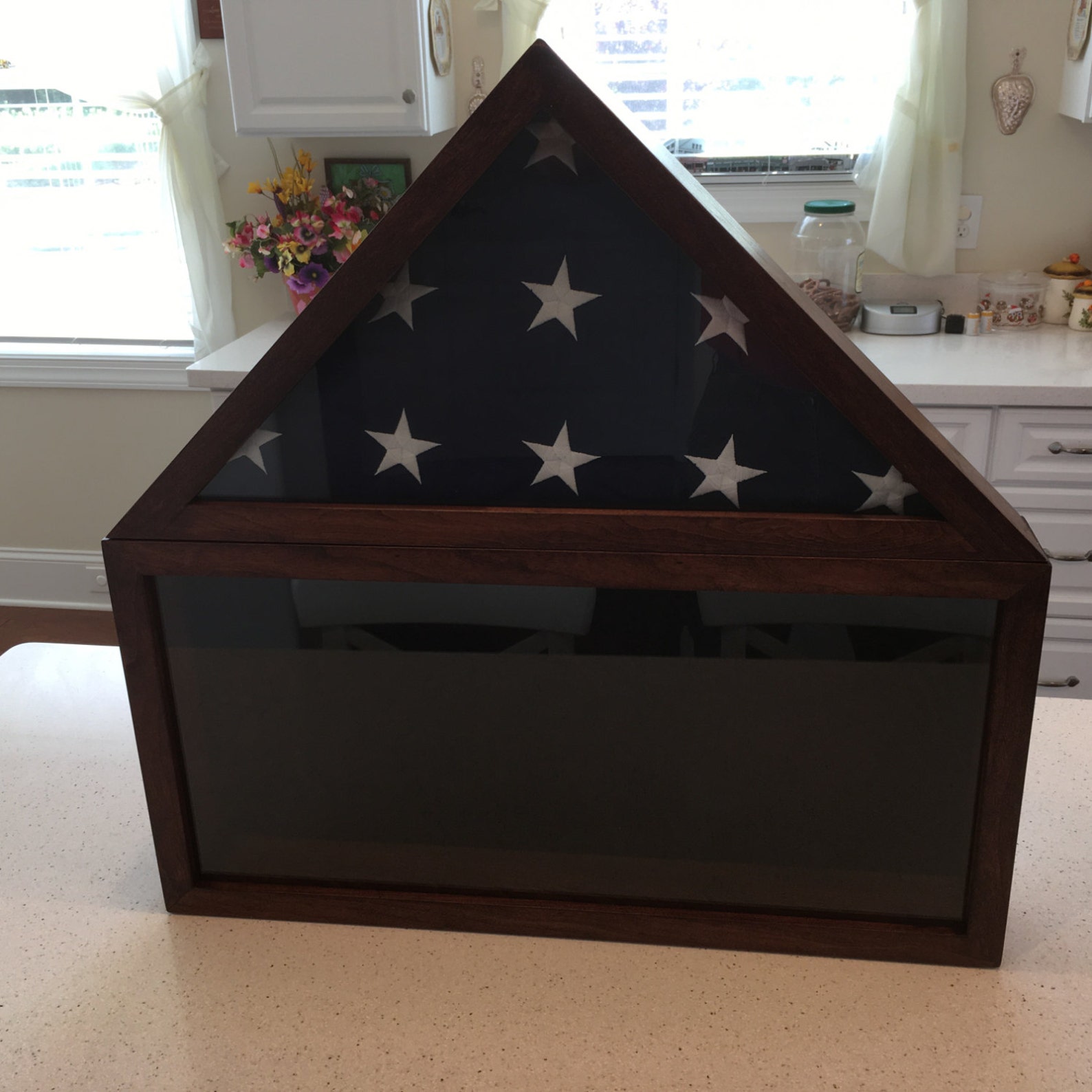 Memorial Flag Display Case With Certificate Shadow Box - Etsy