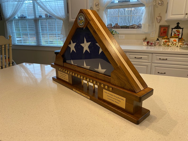 21 Gun Salute Flag Display Case With Maple Inlay - Etsy
