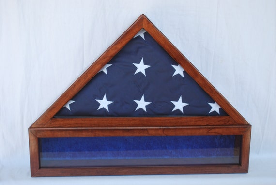 Memorial Military Flag Display Case With Medals Section - Etsy Canada