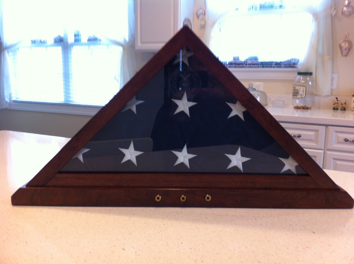 5 X 9.5 Memorial Flag Display Case W/ Embedded Shell Casings - Etsy