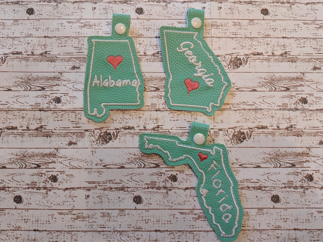 Georgia State Key Fob - Etsy