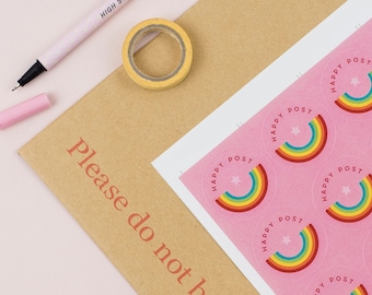 Cute Packaging Stickers Happy Post Stickers Cute Happy Mail - Etsy