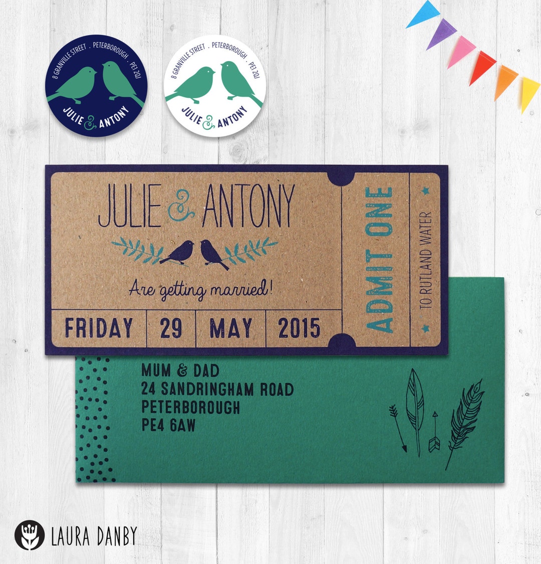 Personalised Ticket Wedding Invitations, Admit One Wedding Invite ...