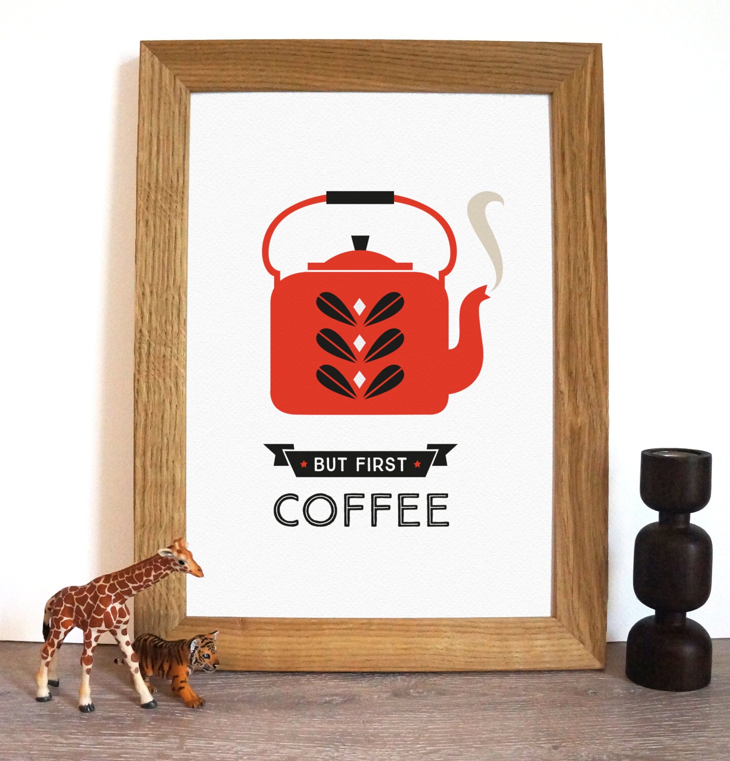 Retro Coffee Print Coffee Art Print Scandinavian Design A4 - Etsy UK