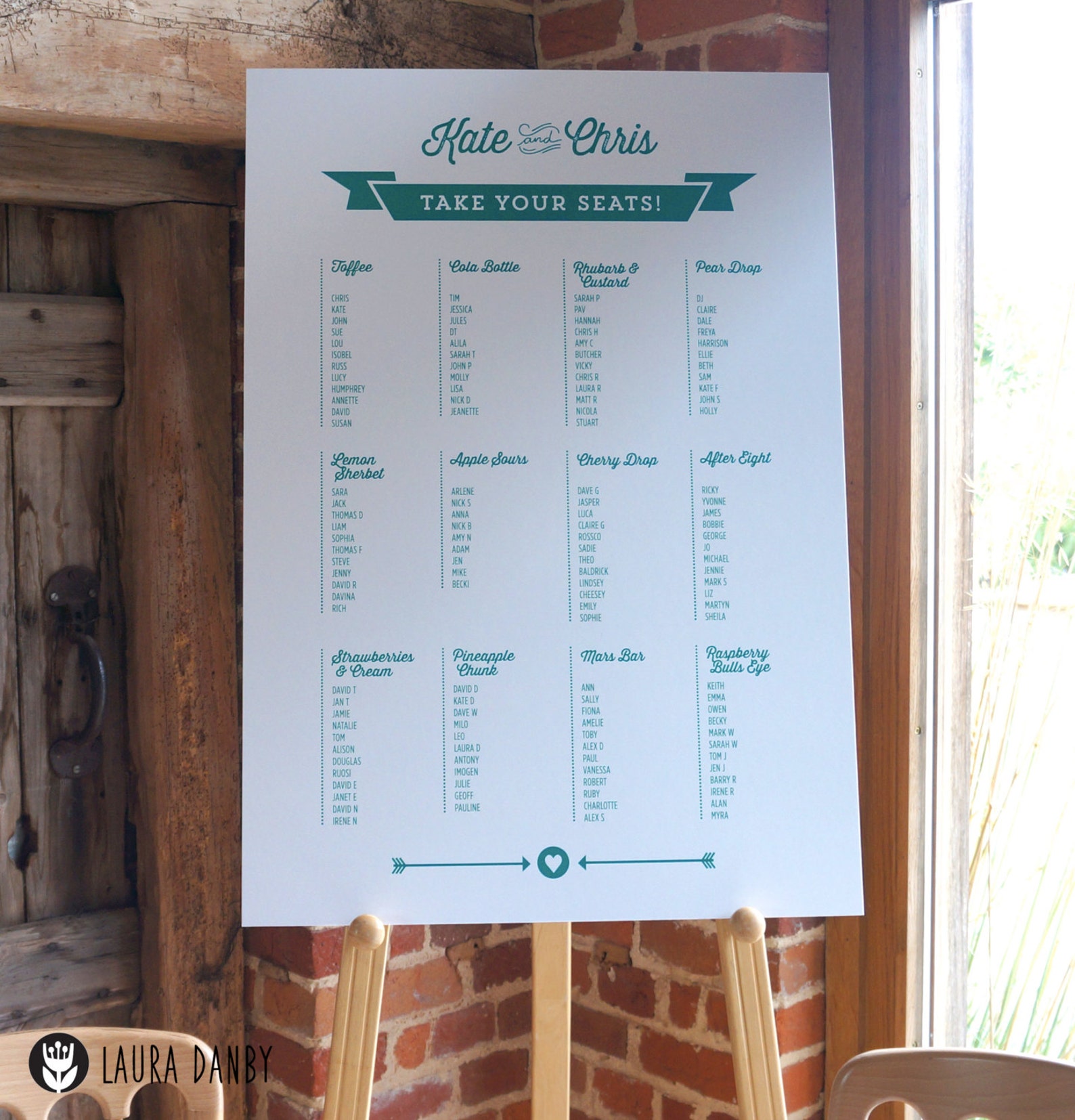 Wedding Table Plan Party Seating Plan Retro Styled Party - Etsy UK