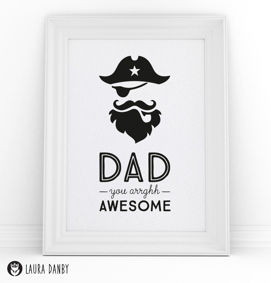 Pirate Print for Dad, Fathers Day Gift, Gift From Son, New Dad Gift ...