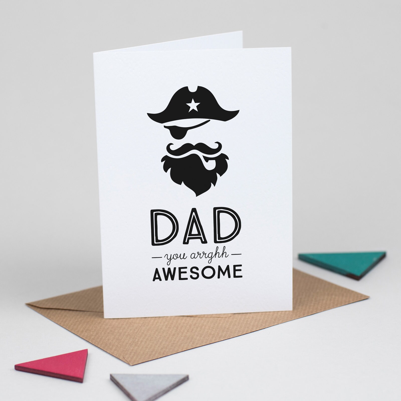 Awesome Pirate Fathers Day Card - Etsy