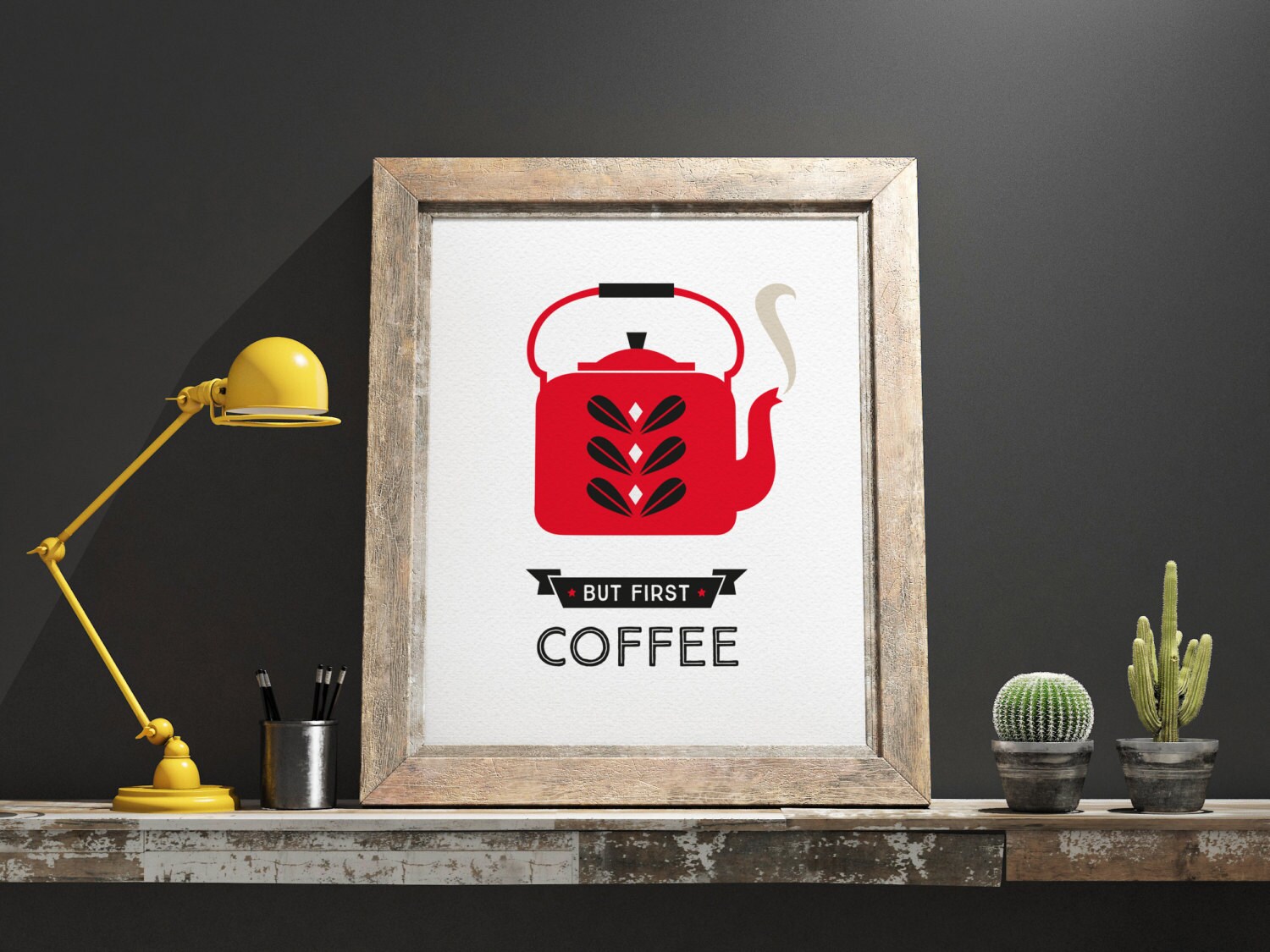 Retro Coffee Print Coffee Art Print Scandinavian Design A4 - Etsy UK