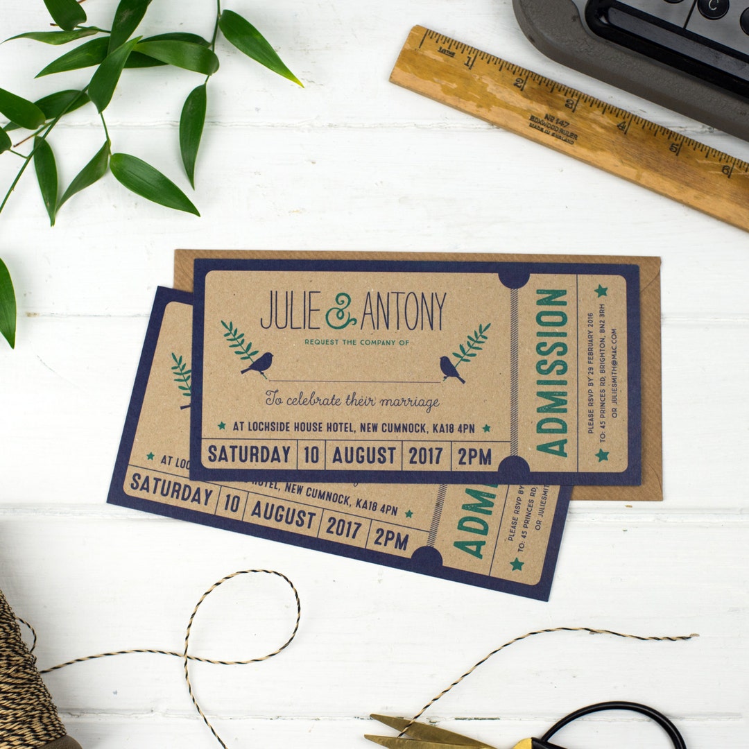 Personalised Wedding Invites, Rustic Woodland Wedding Invitation ...