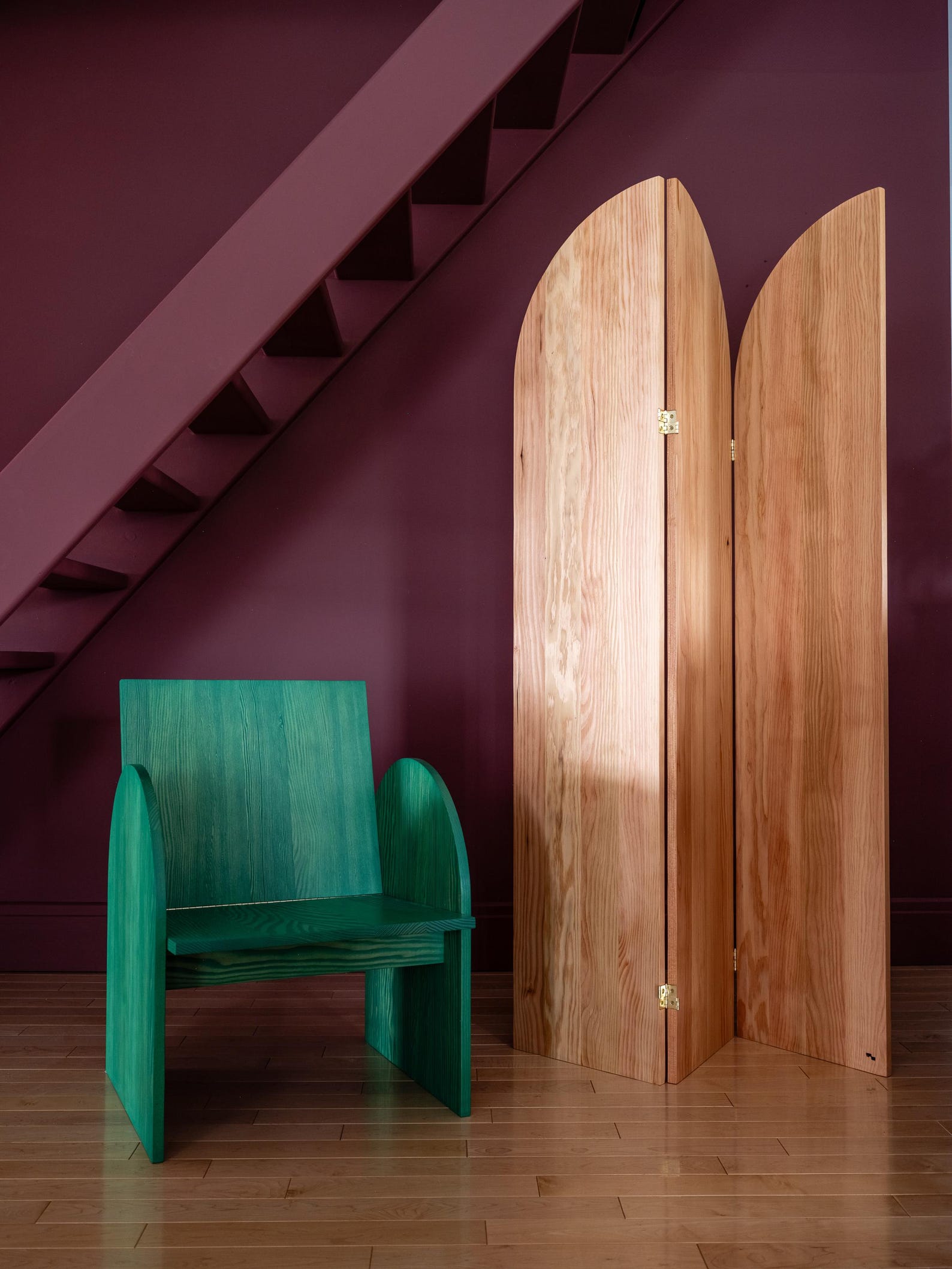 Douglas Fir Room Divider: Handmade Folding Screen - Memphis Design - Etsy