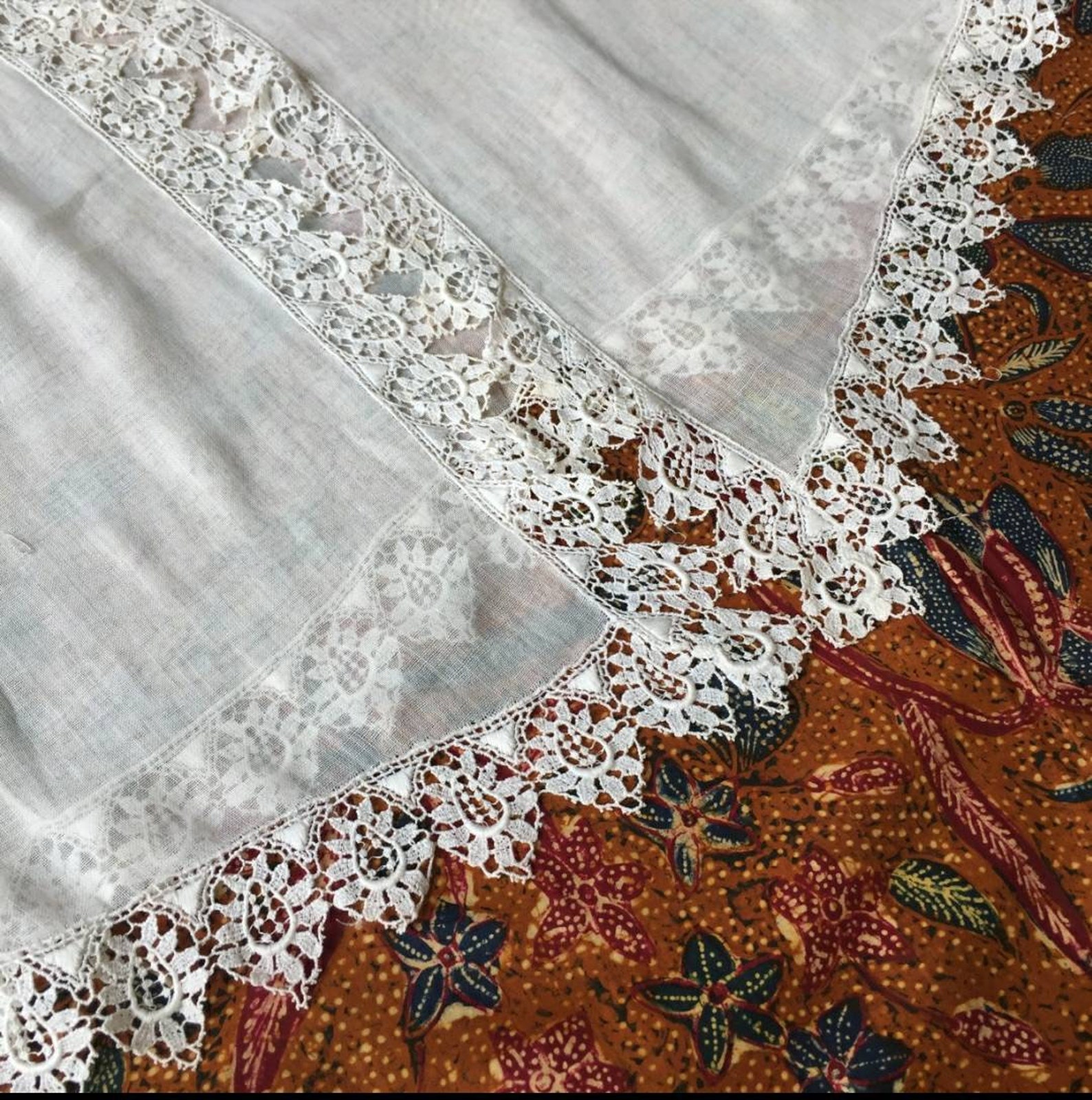 Vintage Indonesian Kebaya Krancang in White Ivory With Flowers - Etsy
