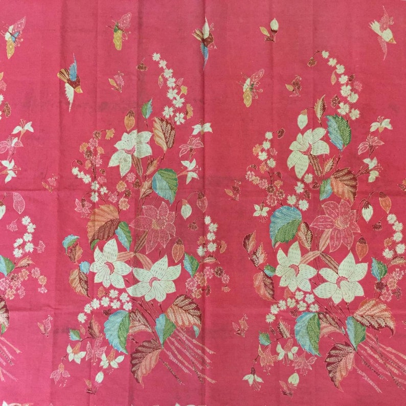 Vintage Indonesian Hand Drawn Batik Sarung Dutch belanda With Lilies ...