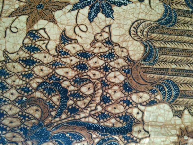 Vintage Indonesian Hand Drawn Javanese Batik Sekarjagad With - Etsy