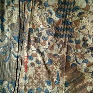 Vintage Indonesian Hand Drawn Javanese Batik Sekarjagad With Phoenix ...