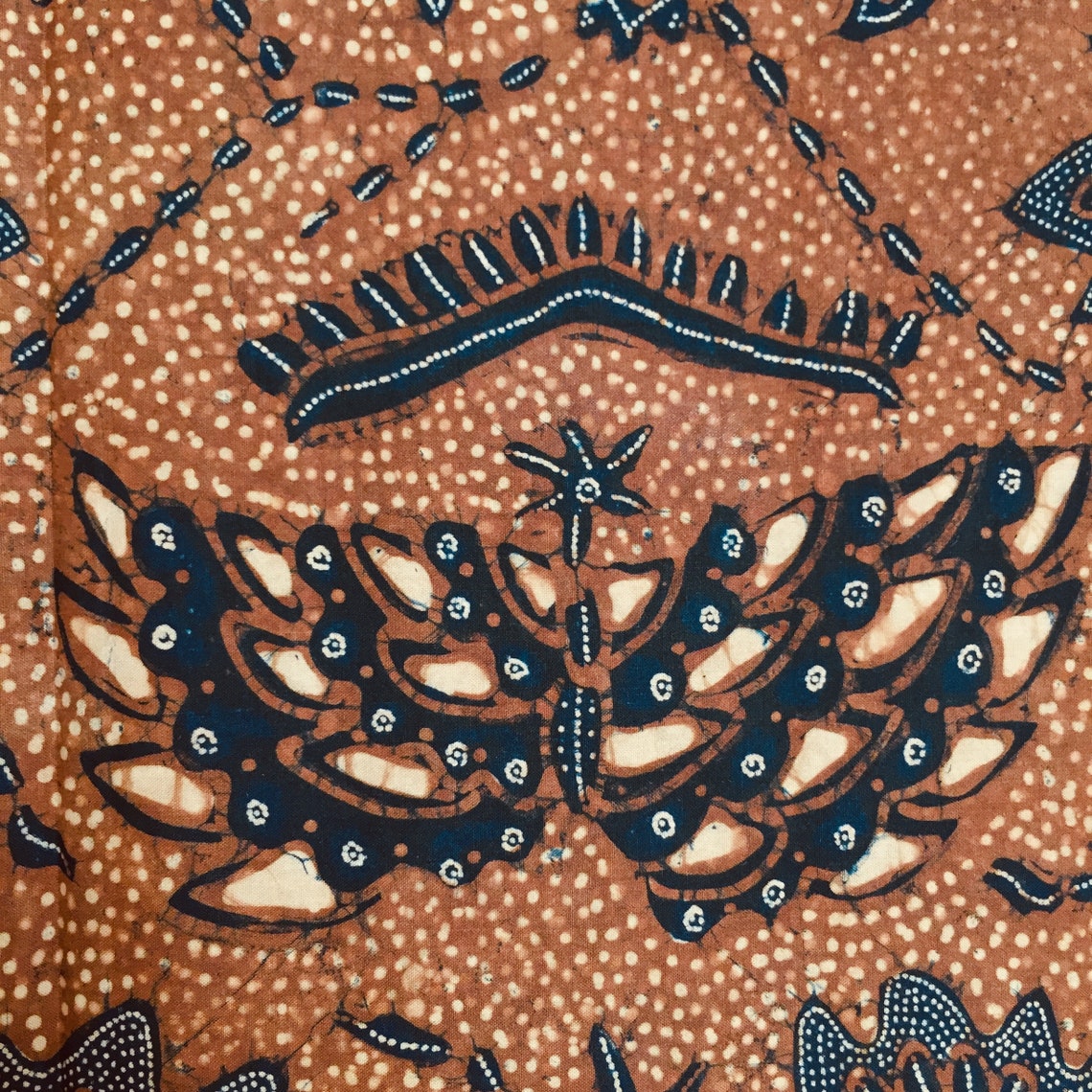 Vintage Indonesian Hand Drawn Javanese Batik, Semen Rante From Solo - Etsy