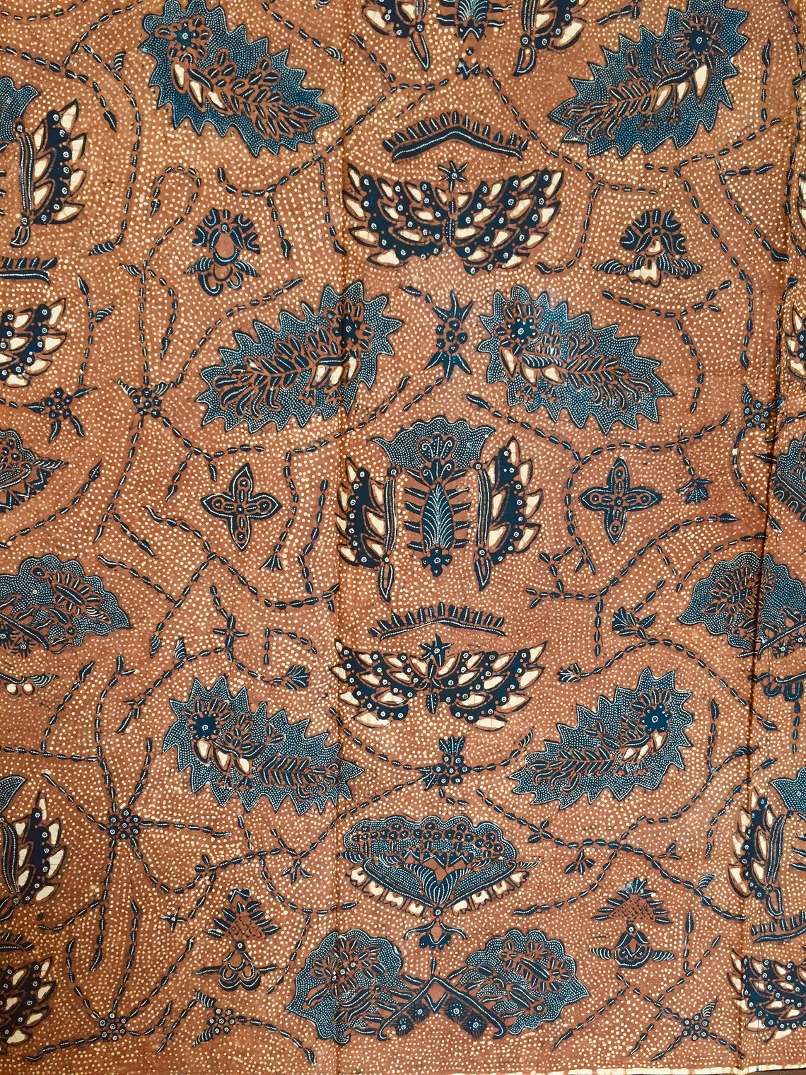 Vintage Indonesian Hand Drawn Javanese Batik, Semen Rante From Solo - Etsy