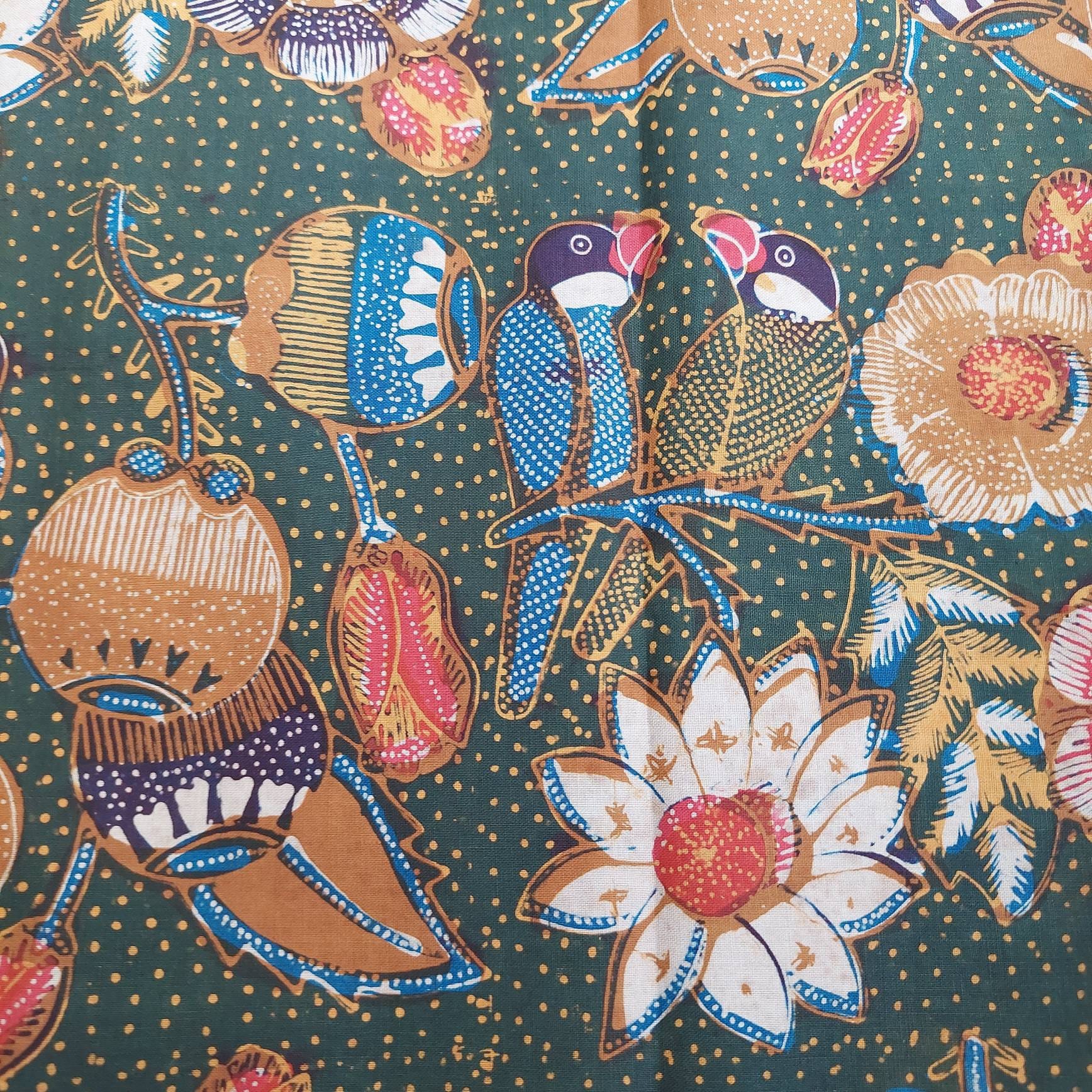 Vintage Hand Drawn Batik Betawi Burung Gelatik - Etsy