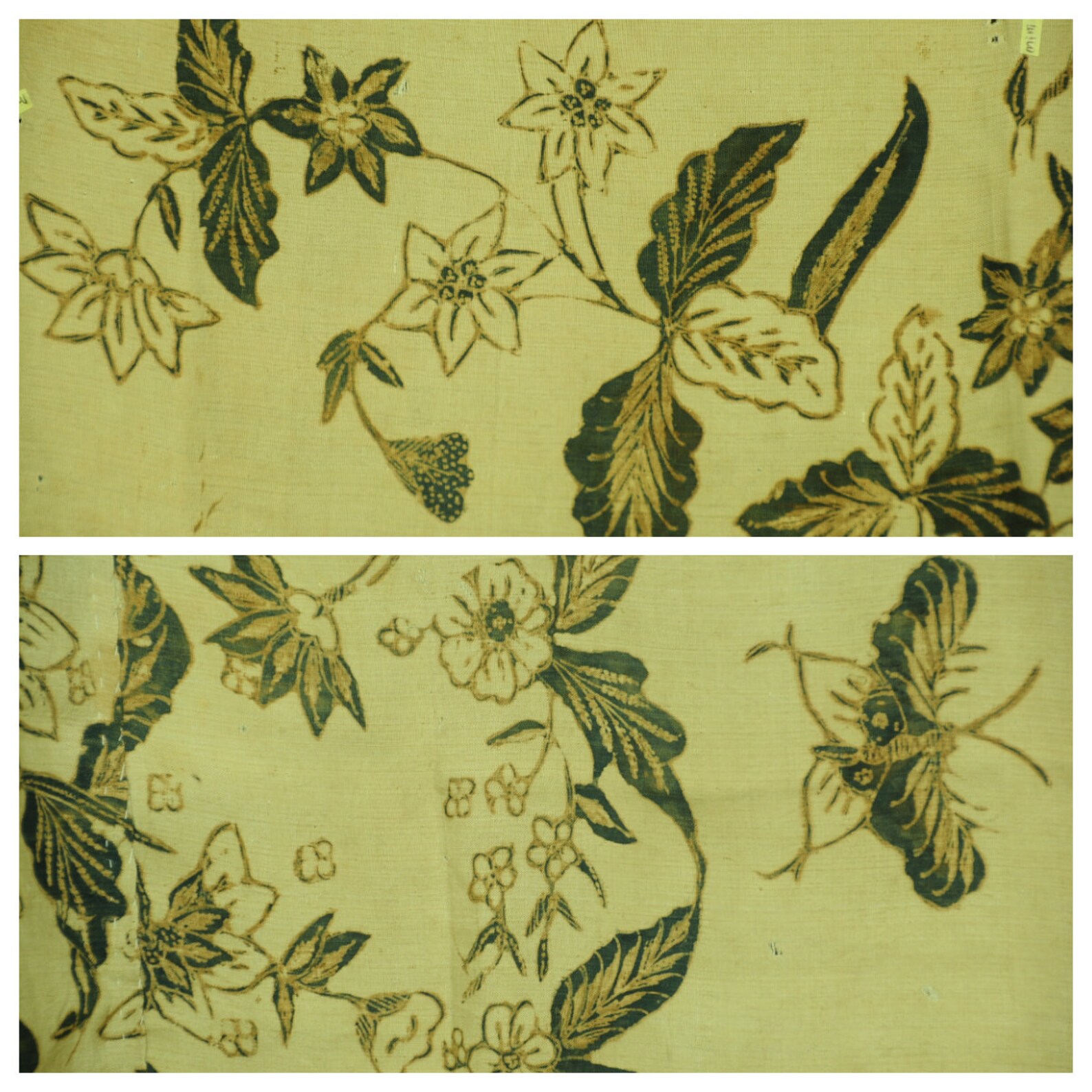 Antique Sarong Lokcan Hand Drawn Batik Old Sutra Buketan Burung Kupu ...