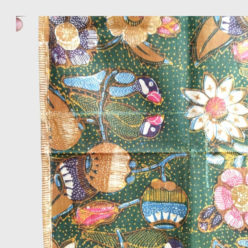 Vintage Hand Drawn Batik Betawi Burung Gelatik - Etsy