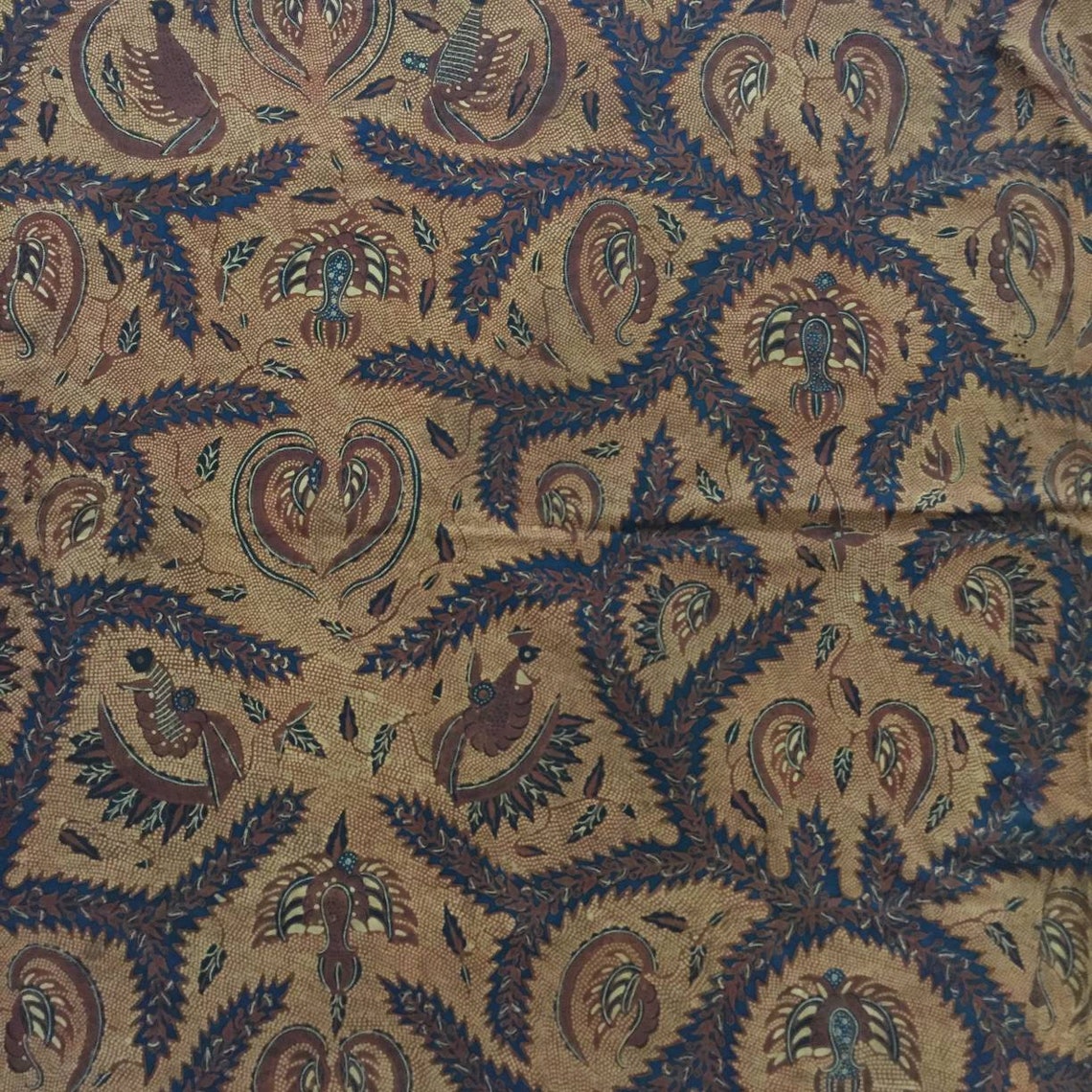 Vintage Indonesian Hand Drawn Batik Sarung Dutch (belanda) in Brownish ...