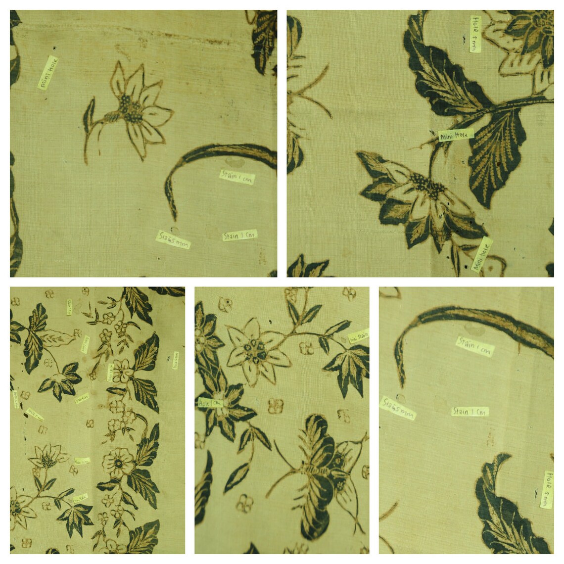 Antique Sarong Lokcan Hand Drawn Batik Old Sutra Buketan Burung Kupu ...