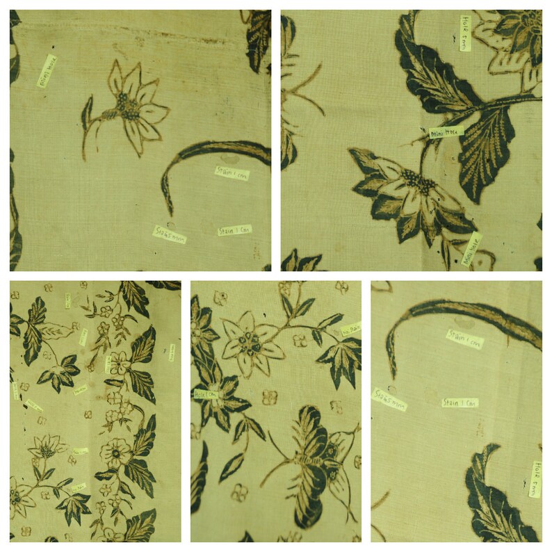 Antique Sarong Lokcan Hand Drawn Batik Old Sutra Buketan Burung Kupu ...