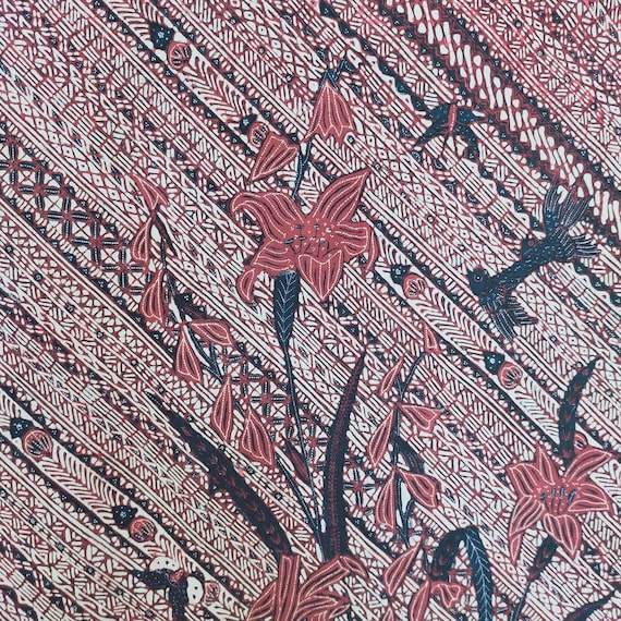 Vintage 50s Indonesian Udan Liris With Lily Banyumasan Batik - Etsy