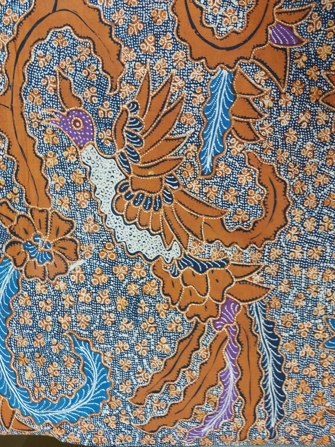 Vintage Indonesian Hand Drawn Navy Tribusana Batik Pagi Sore (day and ...