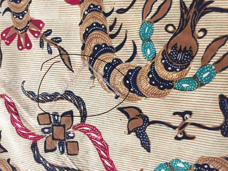 Vintage Indonesian Hand Drawn Javanese Batik With Lobster - Etsy