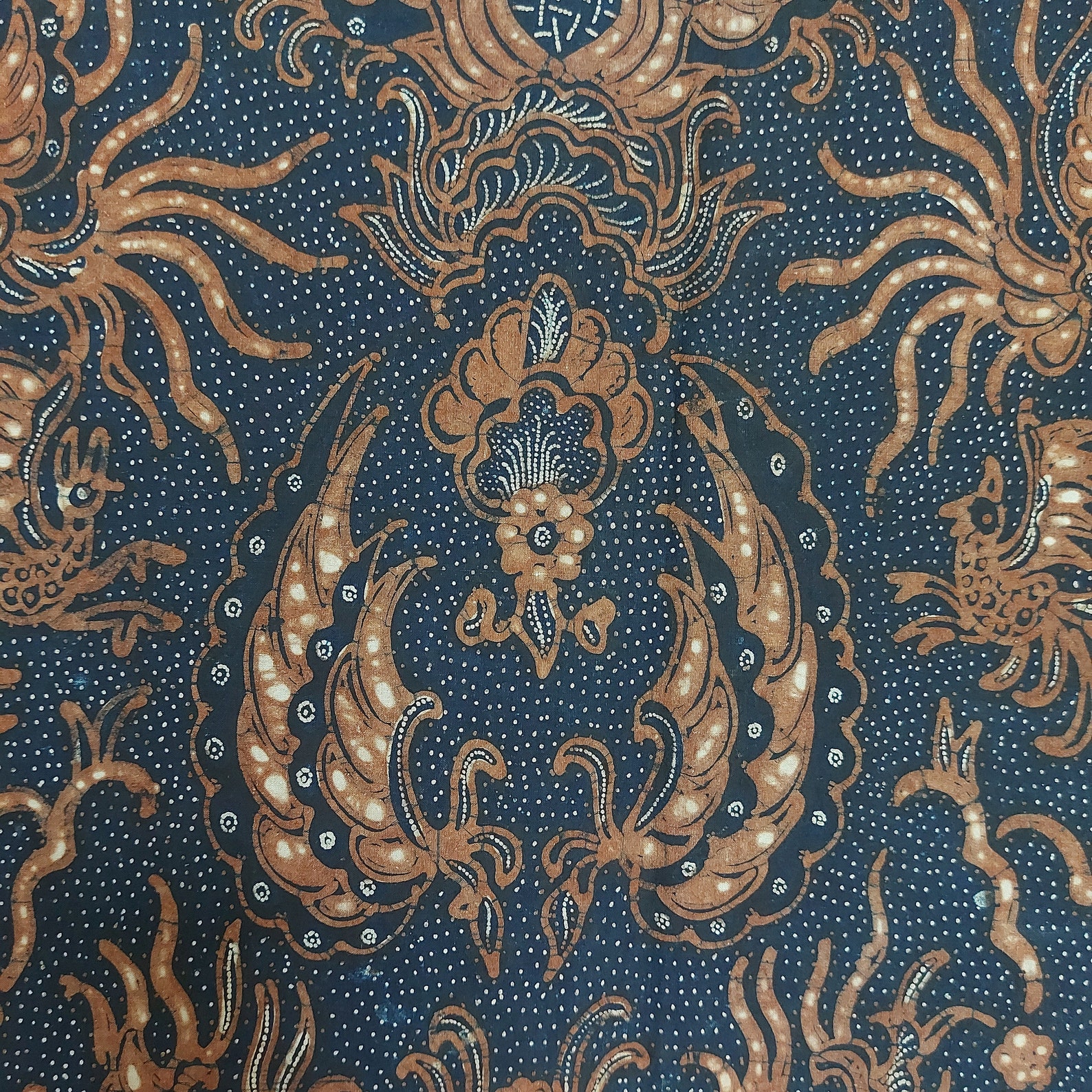 Classic Indonesian Hand Drawn Javanese Batik Sogan Srikaton | Etsy