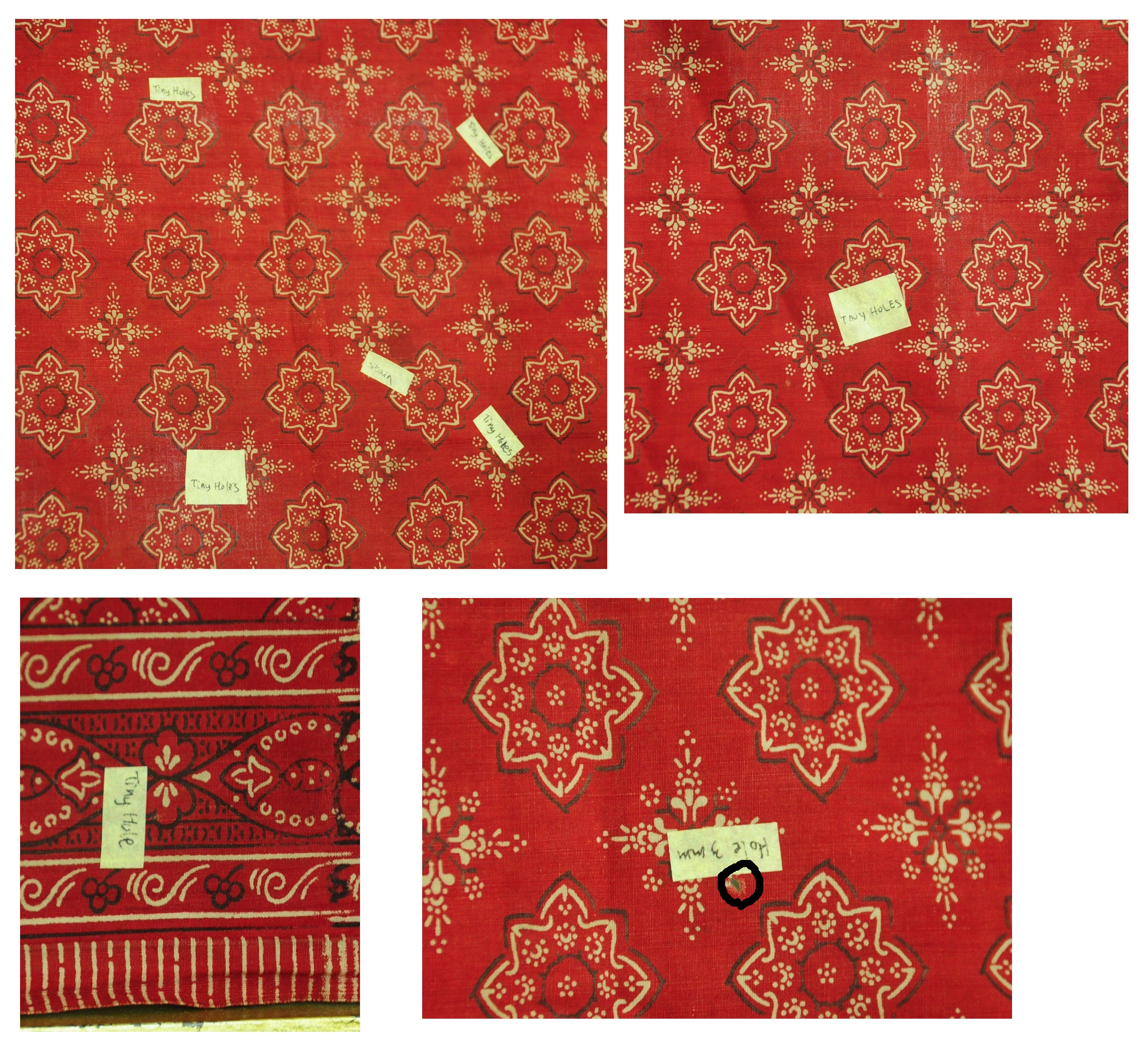 Antique Indonesian Hand Drawn Red Batik Sembagi Kacapiring gardenia ...