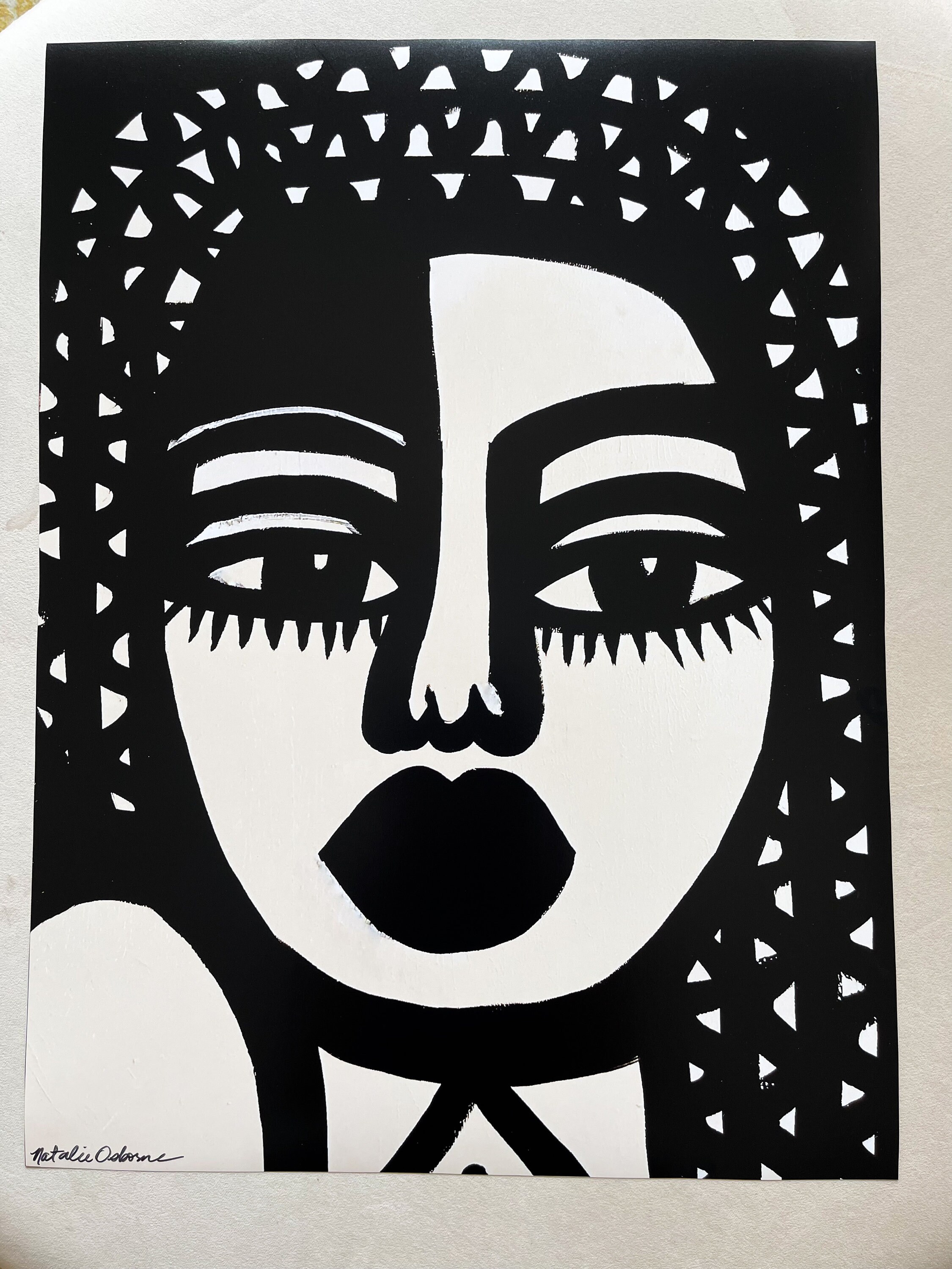 Black and White Braids 18x24 Reproduction on Photo Paper - Etsy