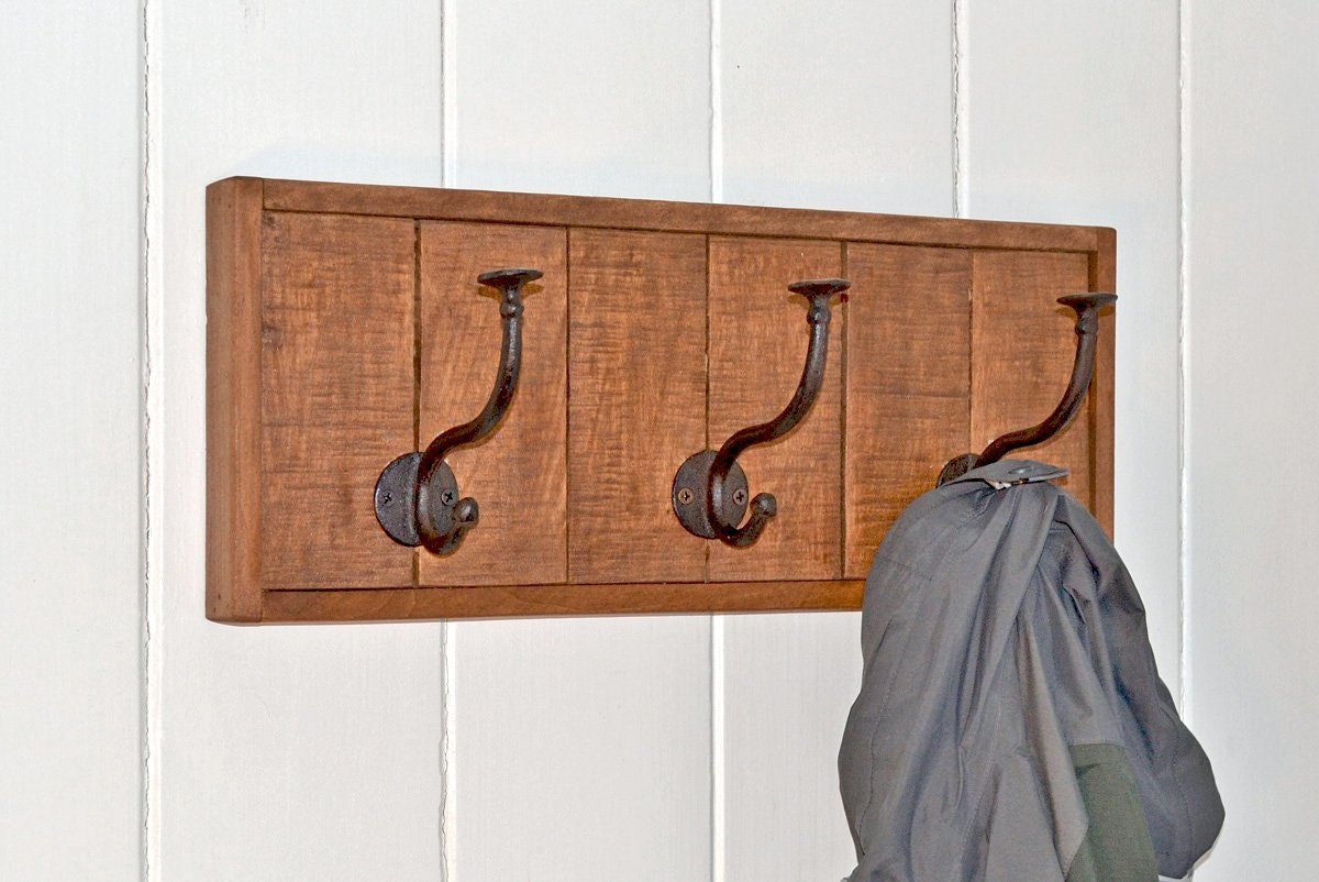 Rustic Wooden Coat Rack - Etsy