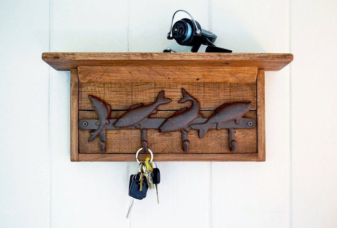 Rustic Wooden Key Rack - Etsy