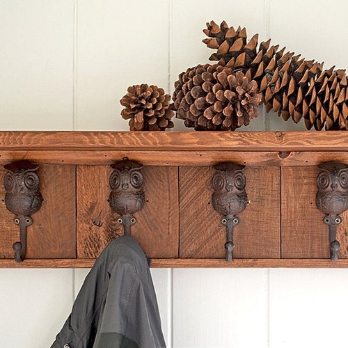 Rustic Coat Rack Made From Reclaimed Pallet Wood - Etsy