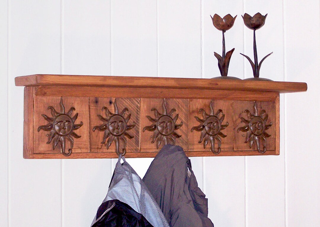Rustic Wooden Coat Rack - Etsy
