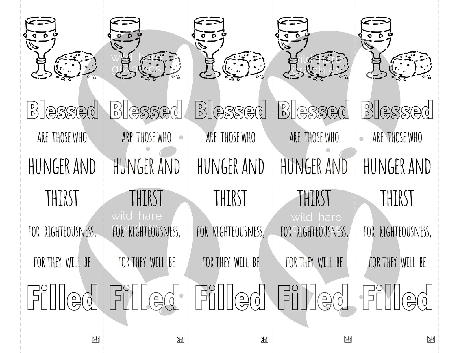 The Beatitudes of Jesus Color Your Own Bookmarks Ready-to-print - Etsy