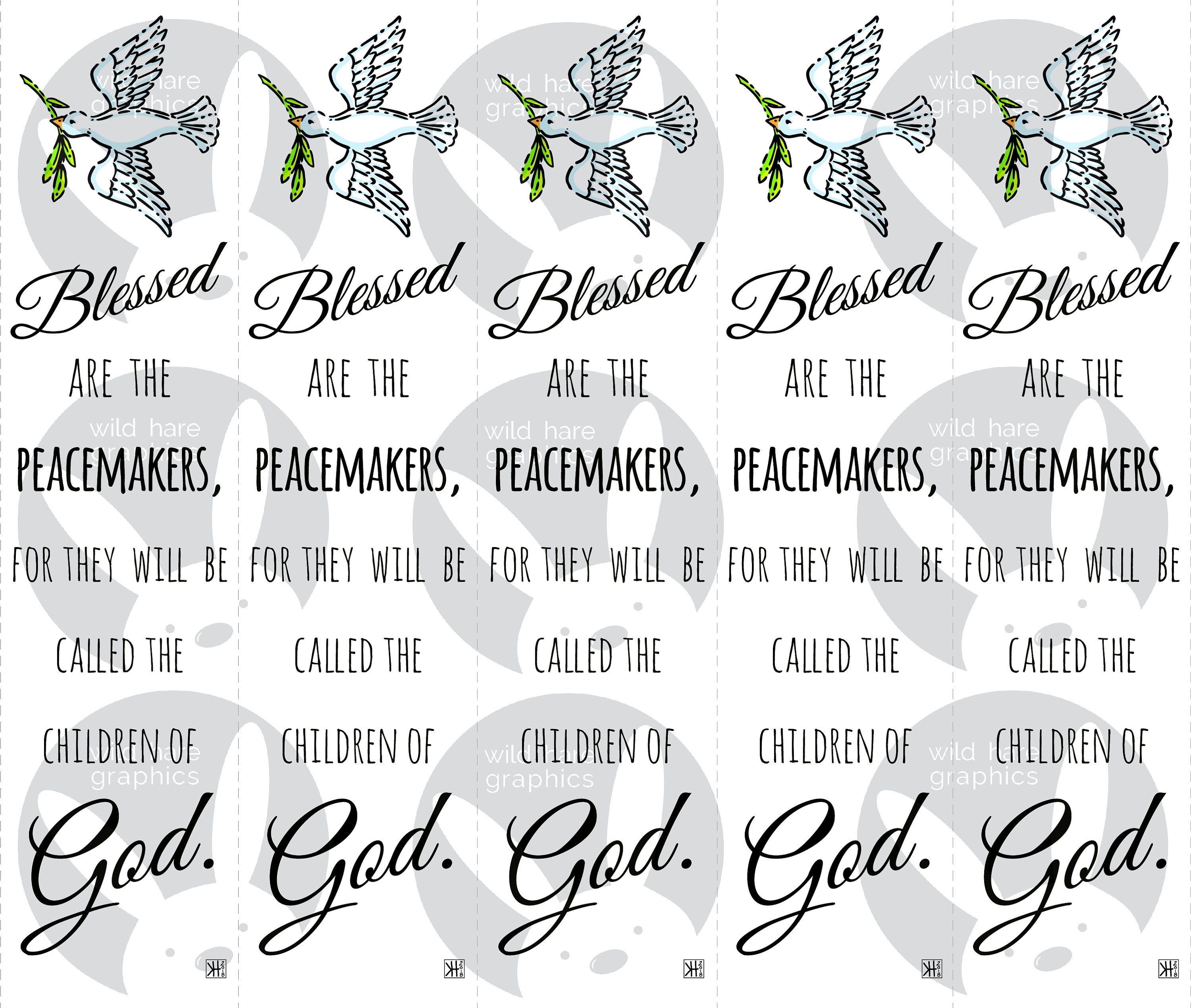 The Beatitudes of Jesus Bookmarks Ready-to-print - Etsy