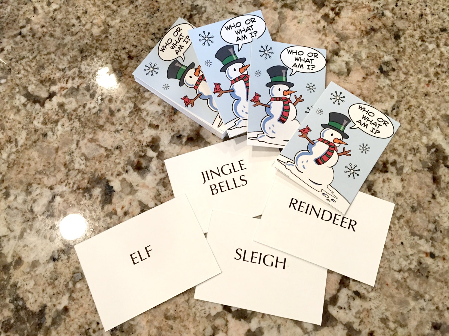 Christmas Card Game "who or What Am I?" - Etsy