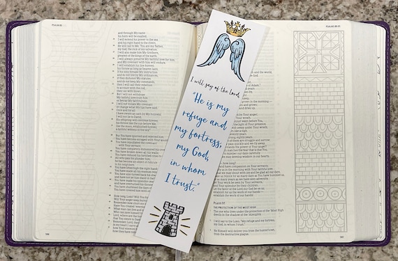 Psalm 91 NIV Version Ready-to-print Bookmarks | Etsy