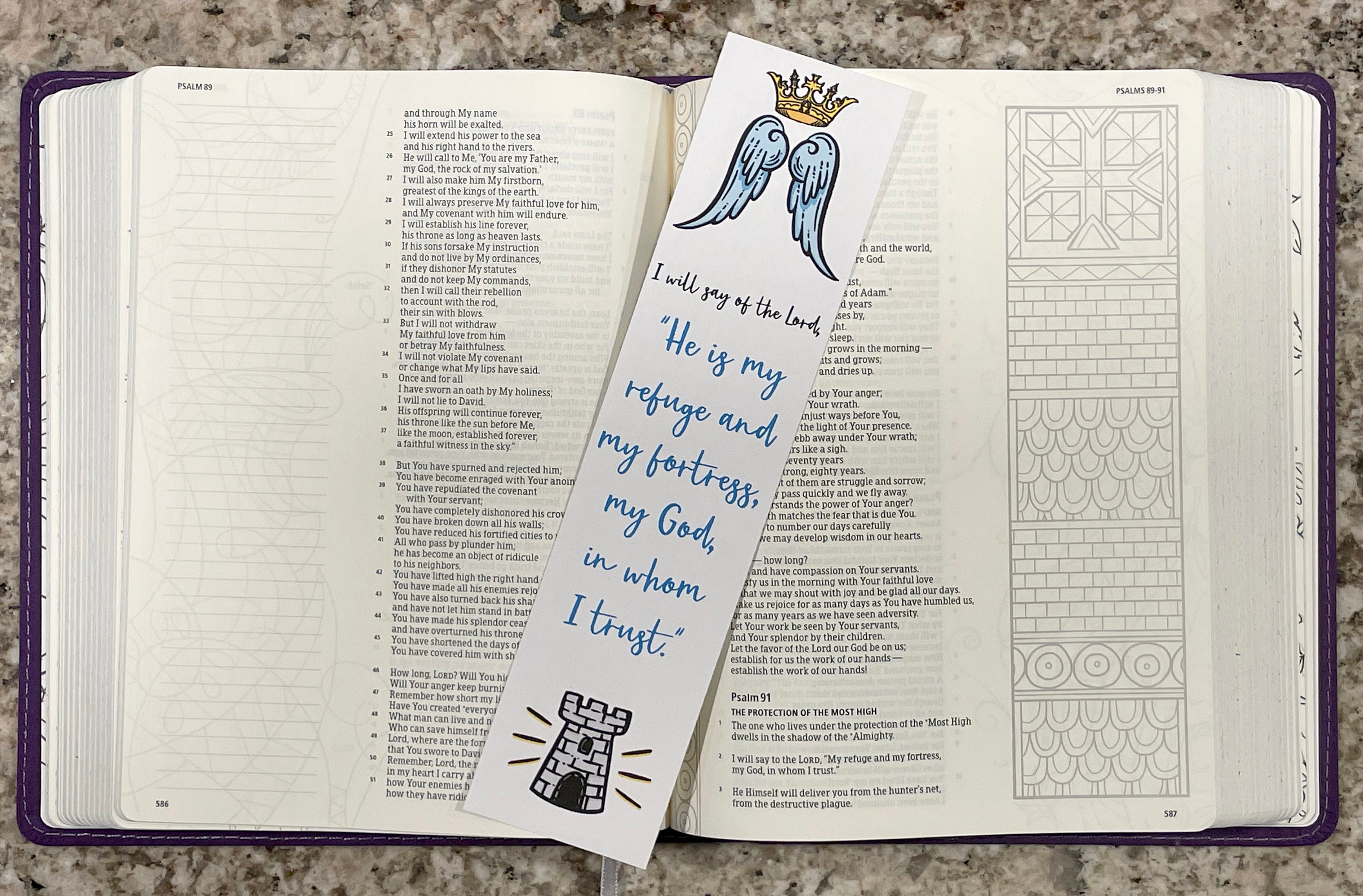 Psalm 91 NIV Version Ready-to-print Bookmarks - Etsy