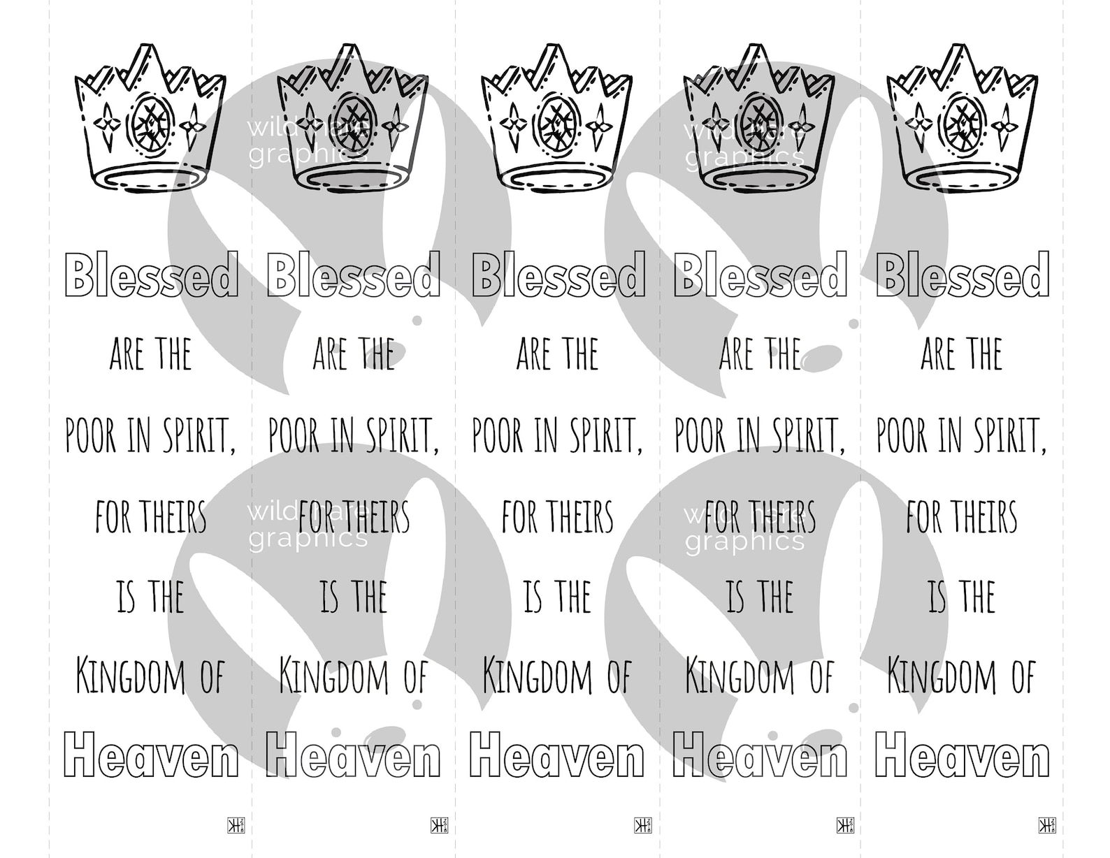 The Beatitudes of Jesus Color Your Own Bookmarks Ready-to-print - Etsy