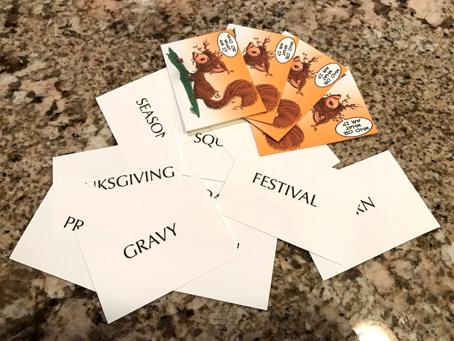 Thanksgiving Card Game "who or What Am I?" - Etsy